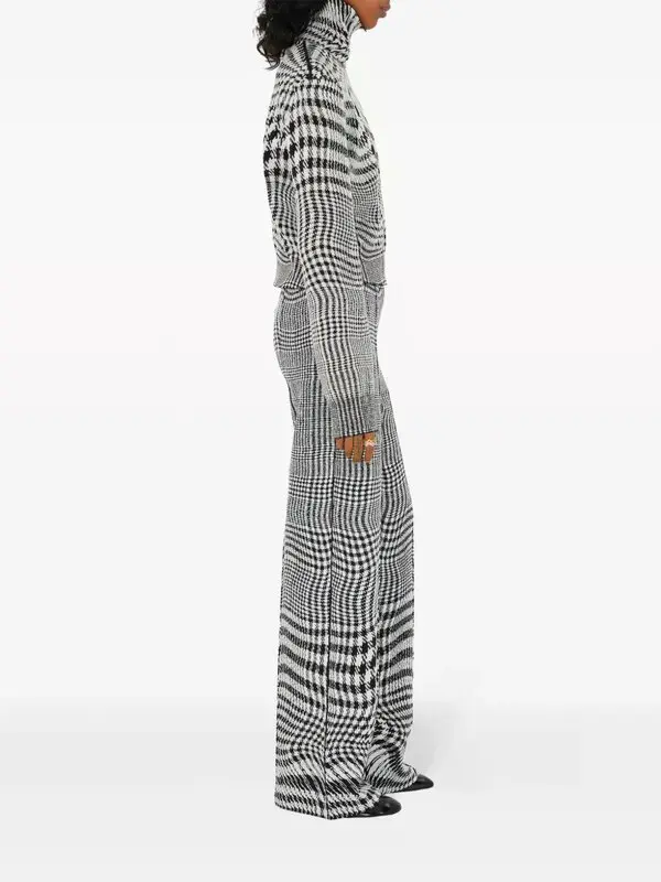 Burberry Warped Houndstooth Jacquard Trousers
