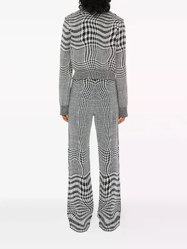Burberry Warped Houndstooth Jacquard Trousers