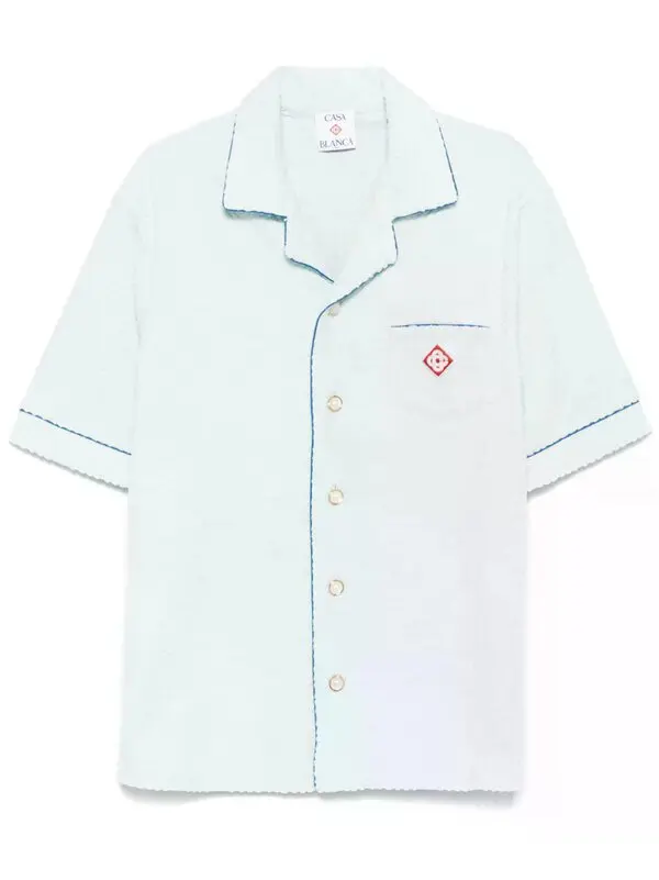 Casablanca Monogram Towelling Shirt - Blue