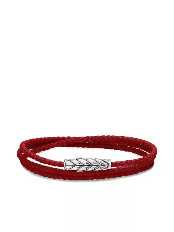 David Yurman Sterling Chevron Triple Bracelet - Silver