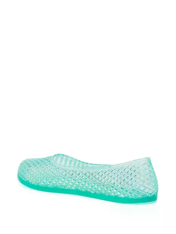 ANCIENT GREEK SANDALS Iro Jelly Round-toe Ballet Flats - Blue
