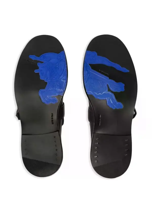 Burberry Calf Leather Loafers With Buckle And Fringe Detail
