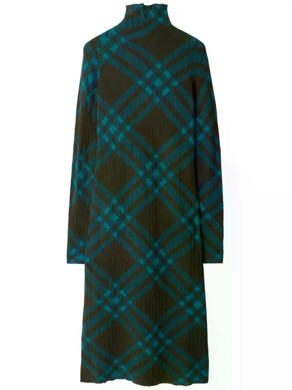 Burberry Checkered Wool Blend Shift Dress