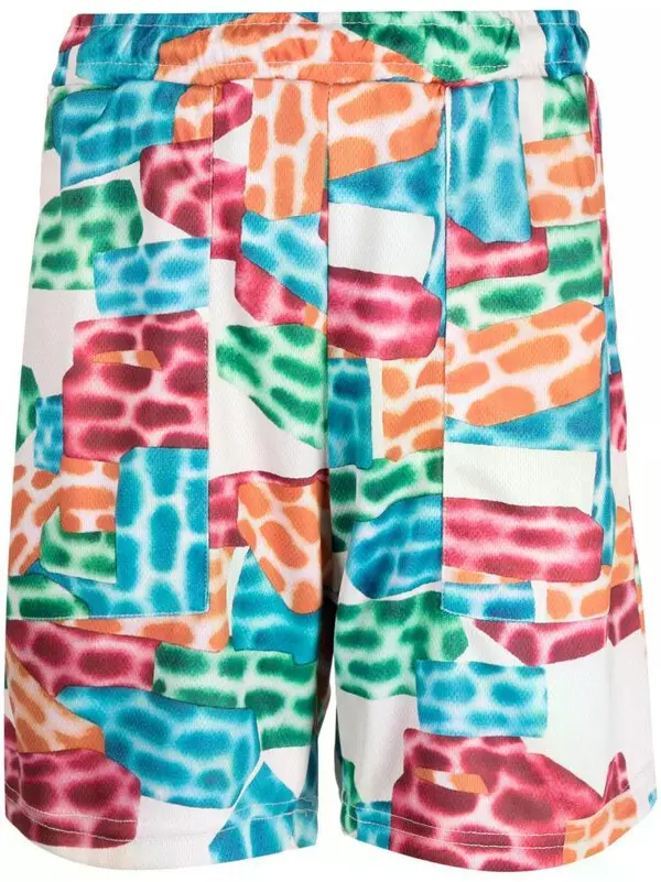 MARKET Building Blocks Logo-print Shorts - Neutrals