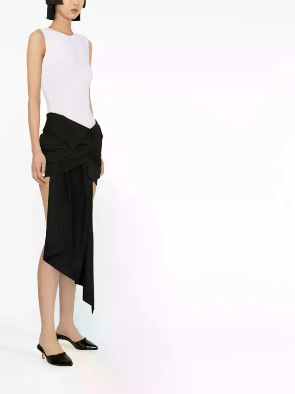 Off-White Box-pleat Asymmetric Skirt