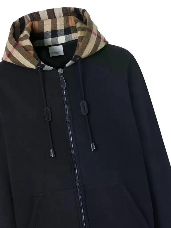 Burberry Check-pattern Zip-up Hoodie
