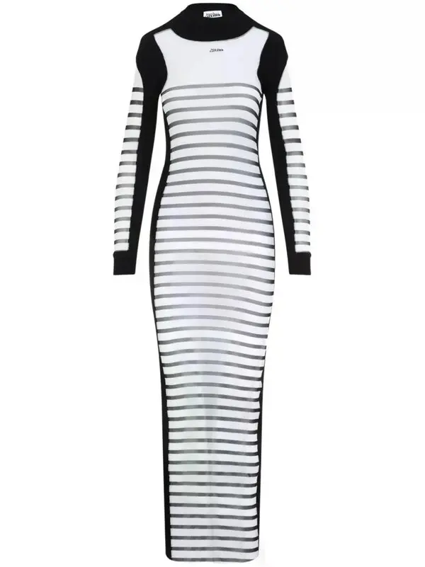 JEAN PAUL GAULTIER Striped Long Sleeve Dress