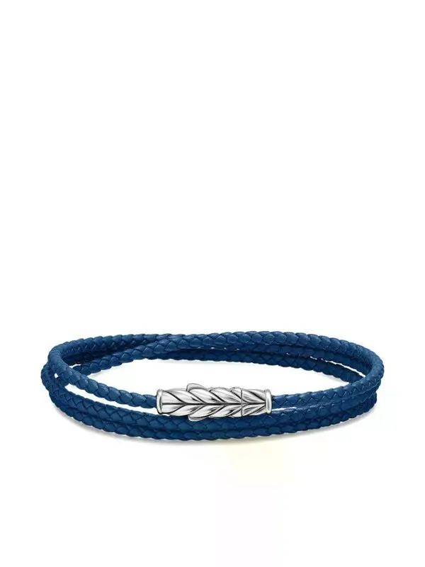 David Yurman Sterling Chevron Triple Bracelet - Silver