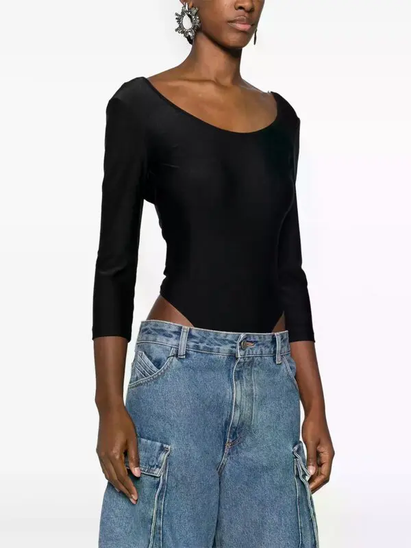 Just Cavalli Open-back Satin Bodysuit