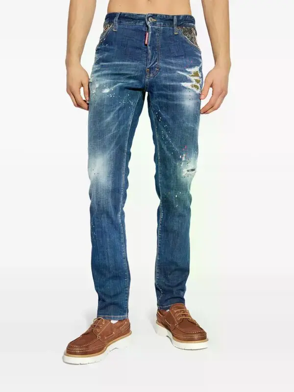 Dsquared2 Distressed Straight Jeans