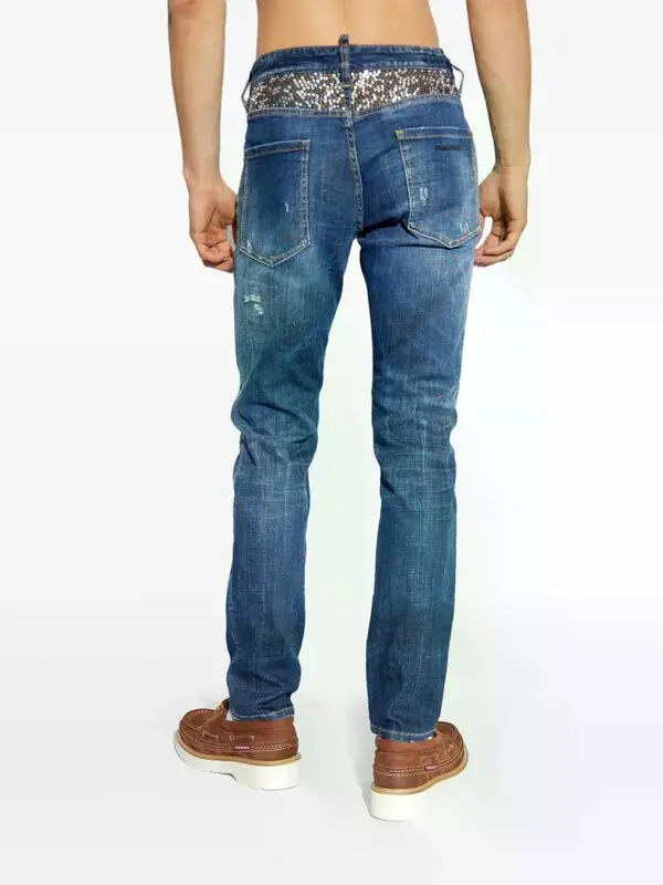 Dsquared2 Distressed Straight Jeans