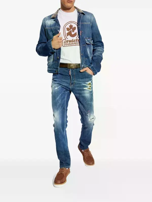 Dsquared2 Distressed Straight Jeans