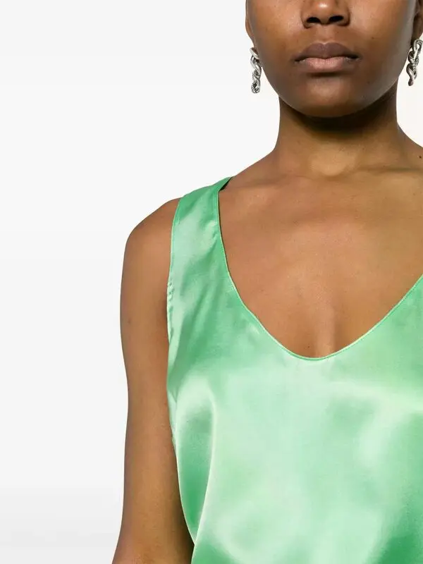 Pinko Sleeveless Stretch-silk Top