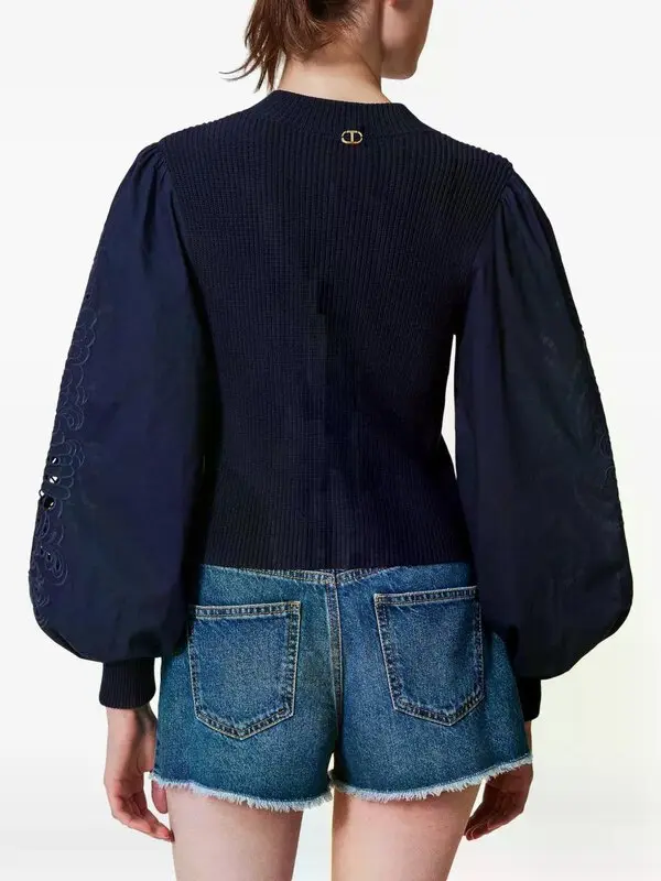 TWINSET Embroidered-sleeve Jumper