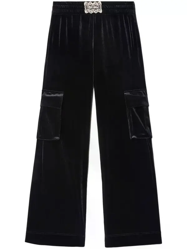 Off-White Velvet Cargo Track Pants