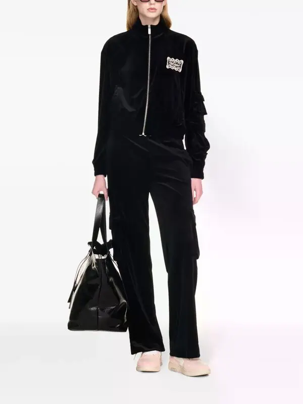 Off-White Velvet Cargo Track Pants