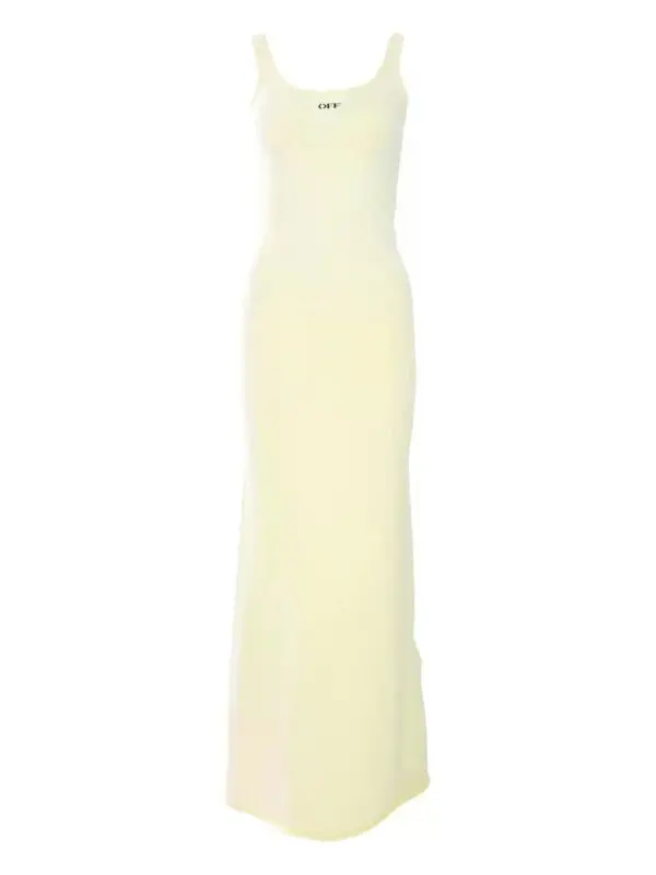 Off-White Sleeveless Long Dress