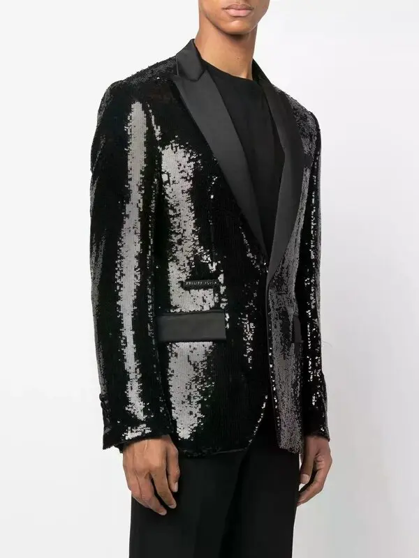 Philipp Plein Sequin Single-breasted Blazer