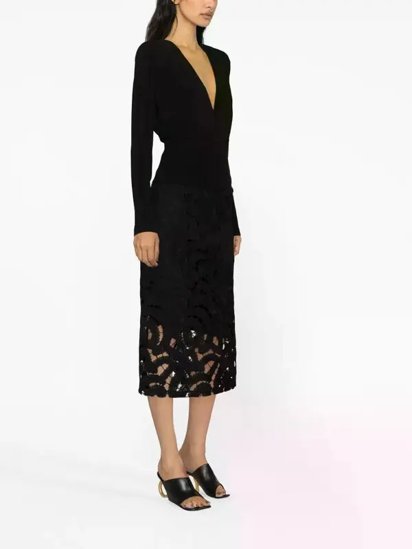 Fabiana Filippi Macramé Midi Skirt