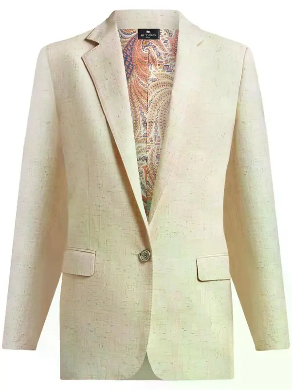 Etro Pegaso-button Blazer - Neutrals