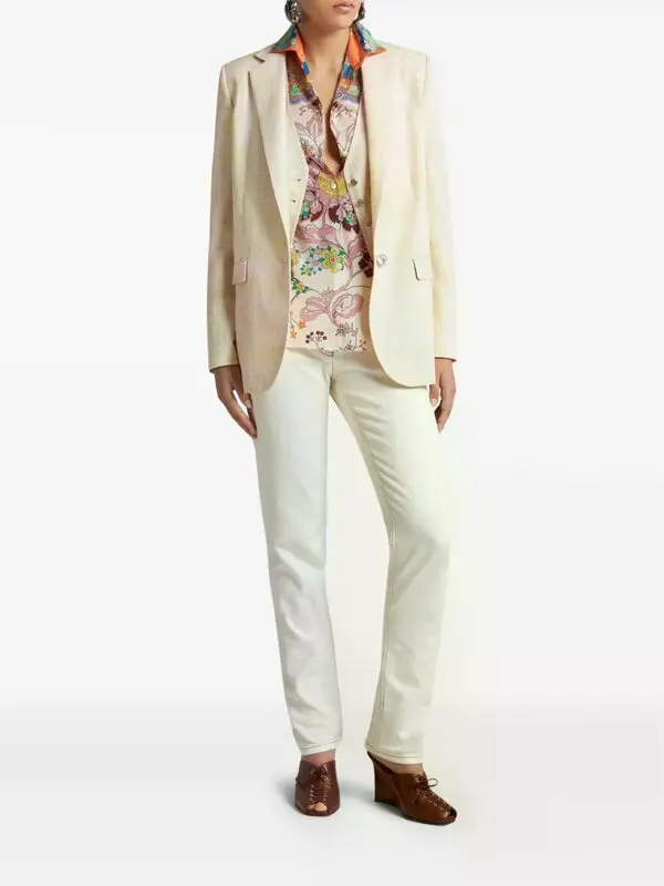 Etro Pegaso-button Blazer - Neutrals