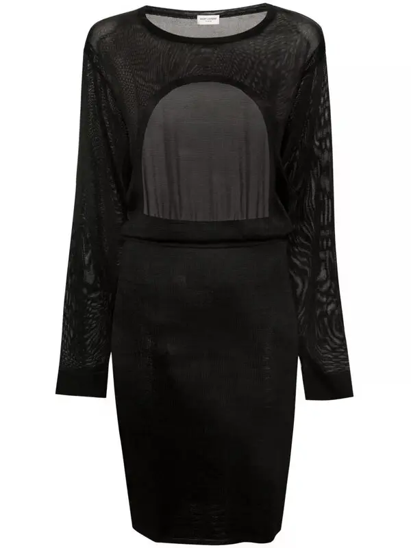 Saint Laurent Open-back Knitted Dress