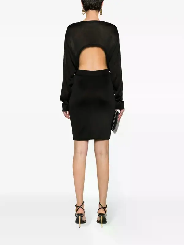 Saint Laurent Open-back Knitted Dress