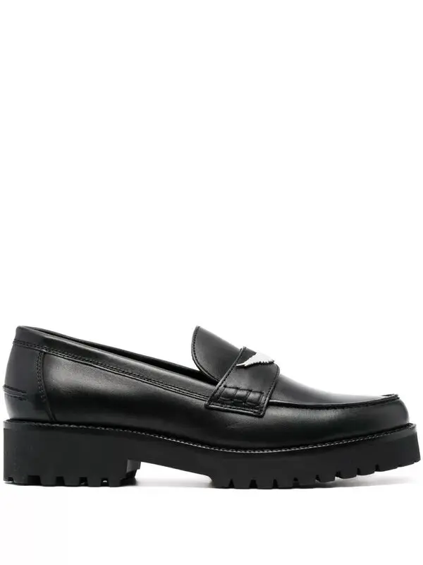 Zadig&Voltaire Wings-plaque Leather Loafers