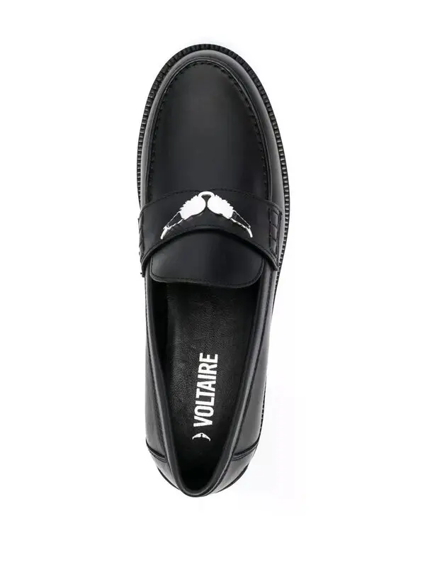 Zadig&Voltaire Wings-plaque Leather Loafers