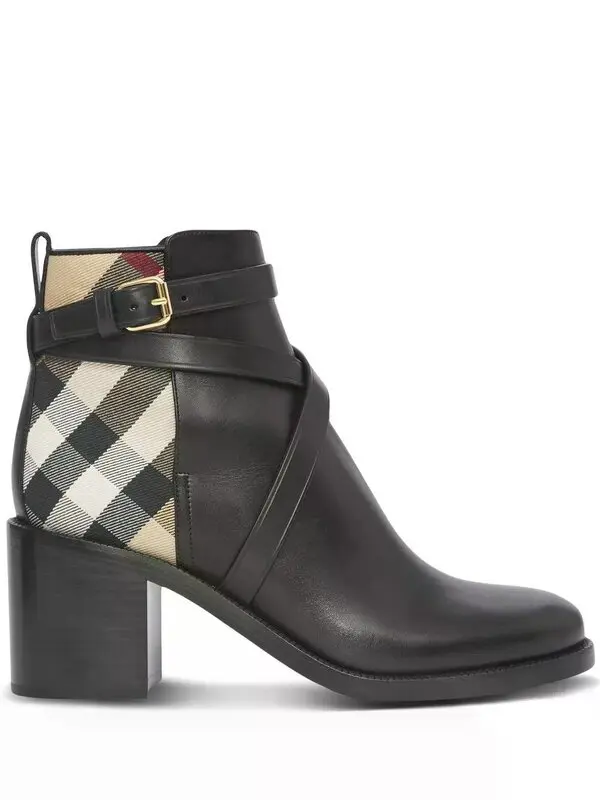 Burberry House Check Mid-heel Boots