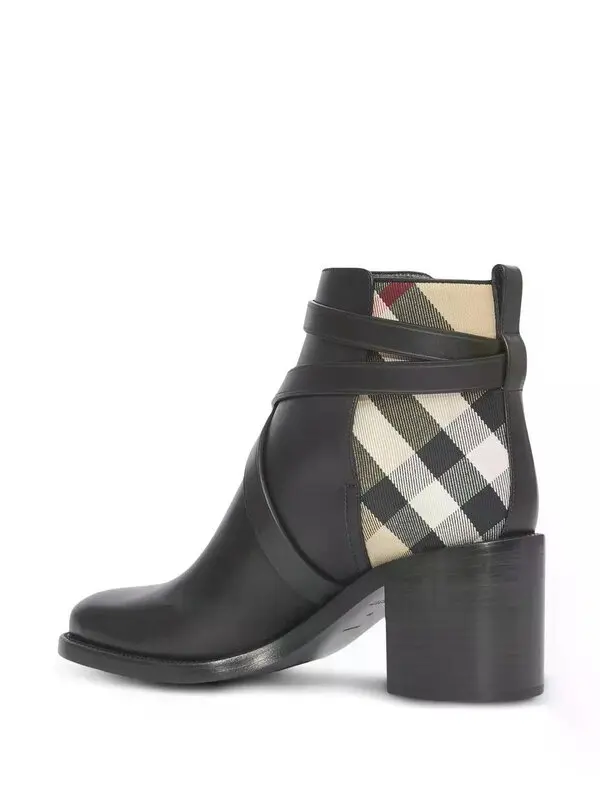 Burberry House Check Mid-heel Boots