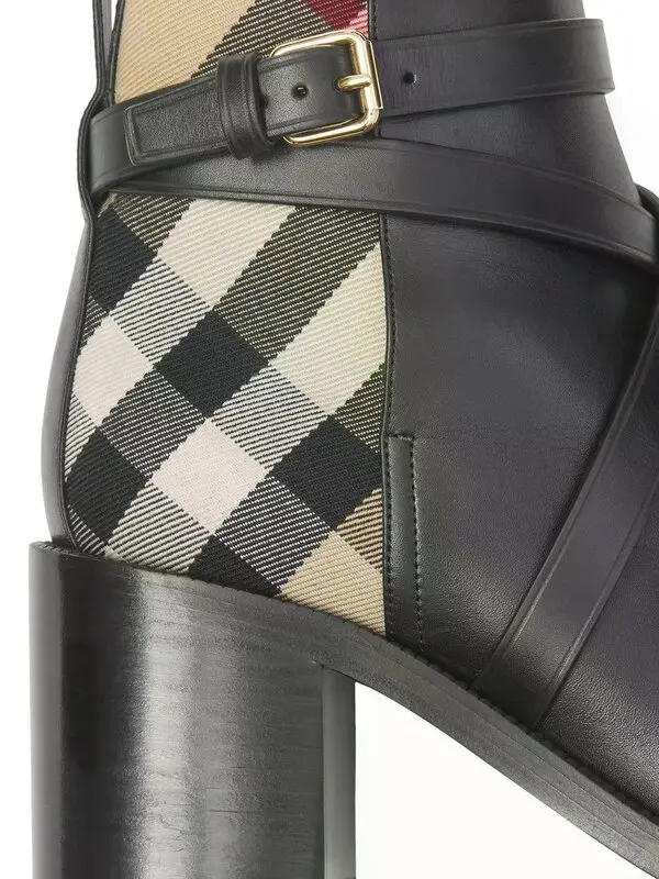 Burberry House Check Mid-heel Boots