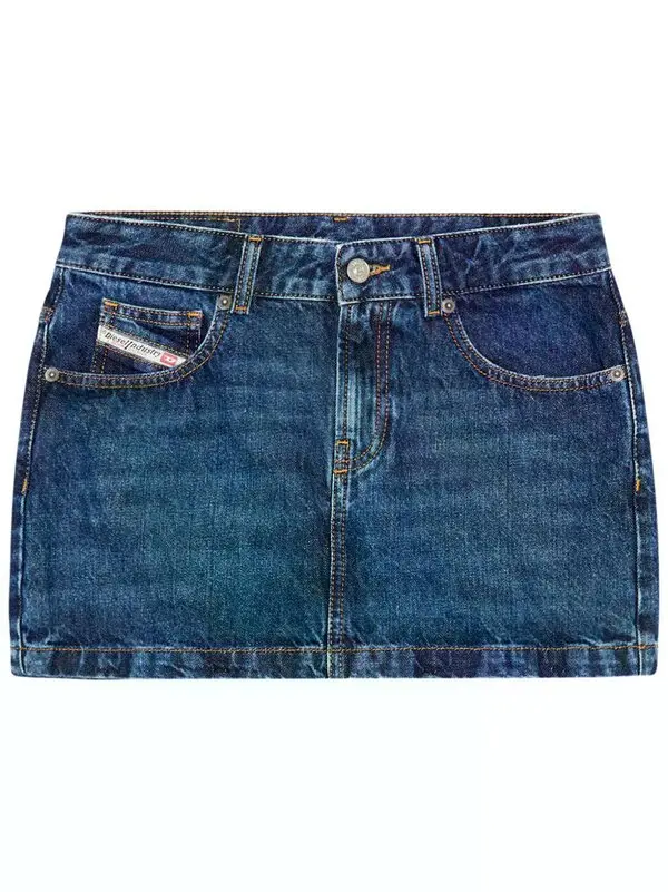 DIESEL® De-ron Washed Denim Skirt
