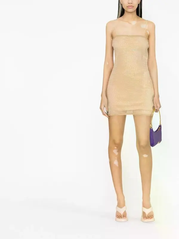 Alexander Wang Embellished Mesh Minidress