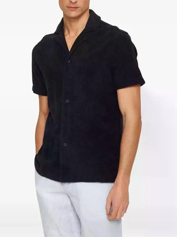 Orlebar Brown Howell Cotton Towelling Shirt - Blue