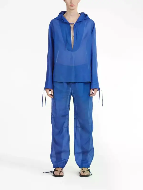 FERRAGAMO Hooded Organza Blouse