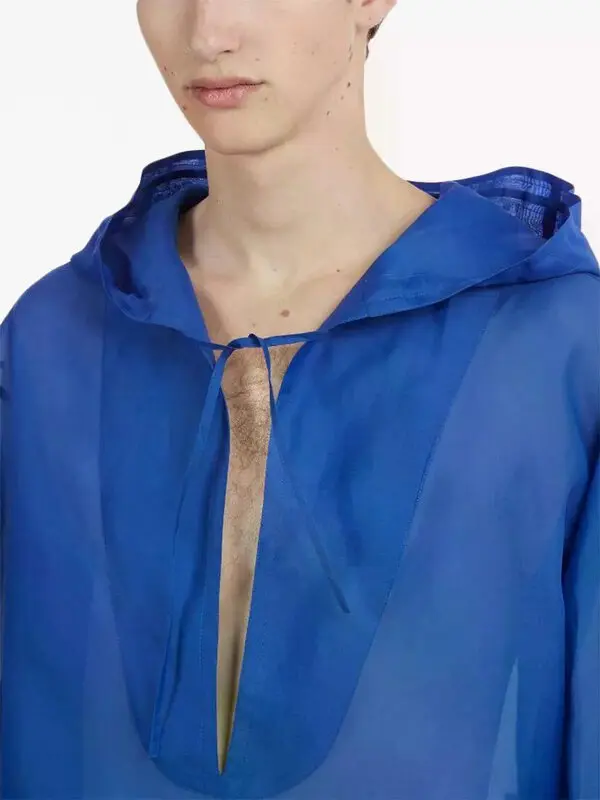 FERRAGAMO Hooded Organza Blouse