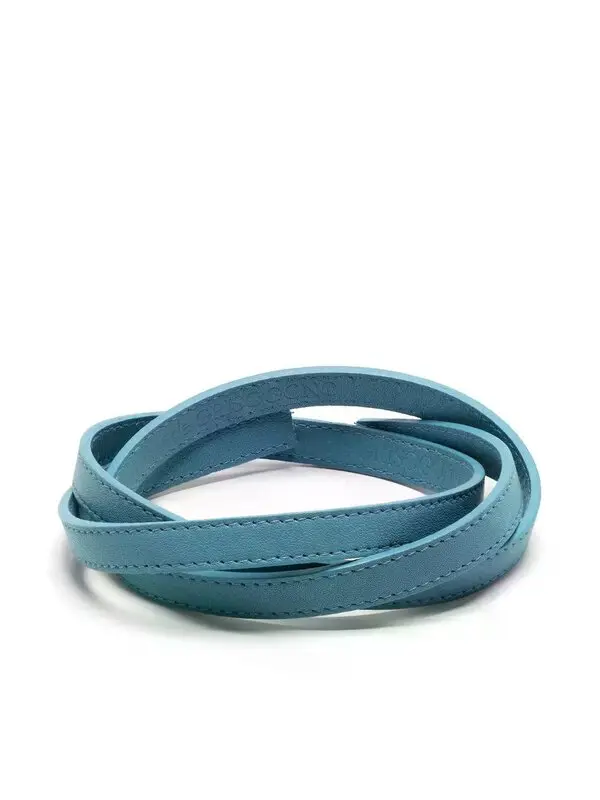 De Grisogono Flat Leather Bracelet - Blue