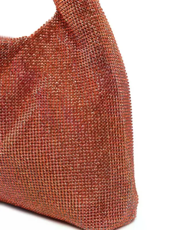 Kara Crystal-embellished Shoulder Bag - Orange