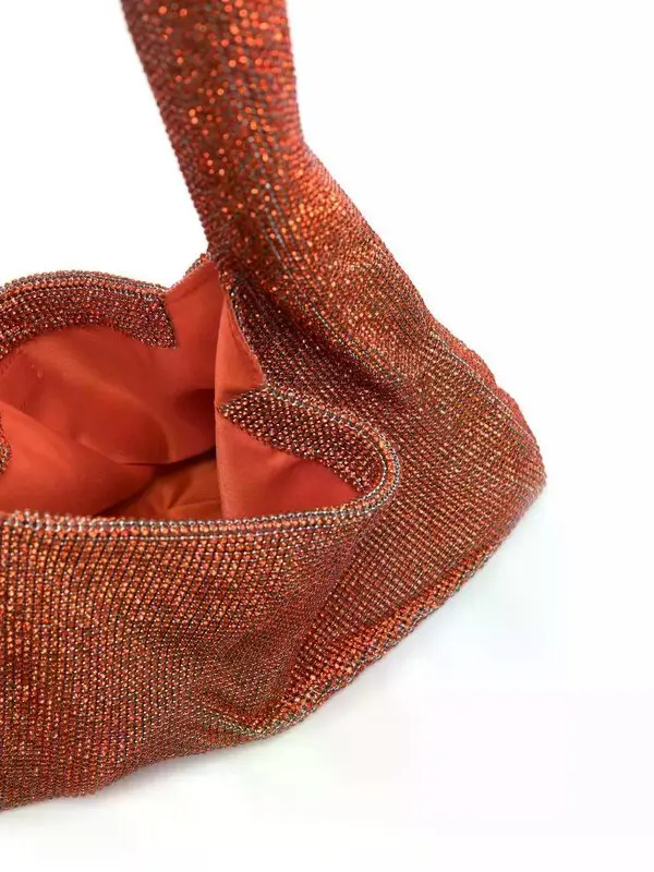 Kara Crystal-embellished Shoulder Bag - Orange