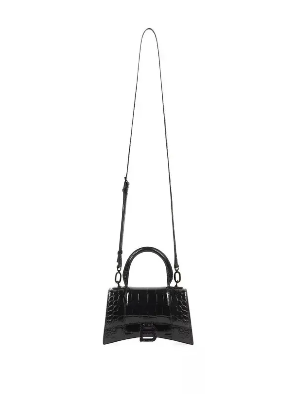 Balenciaga Hourglass Crossbody Bag - Black