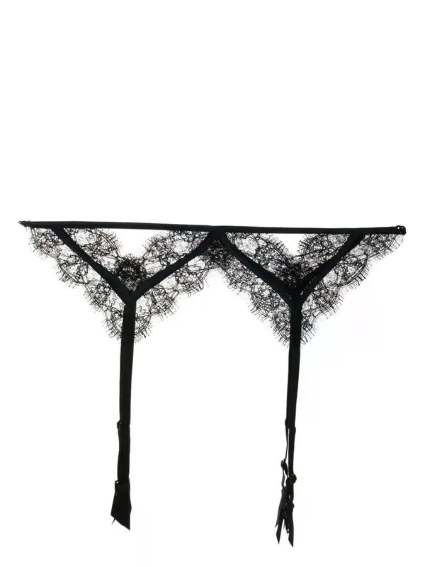 Kiki De Montparnasse Lace Insert Garter Belt - Black