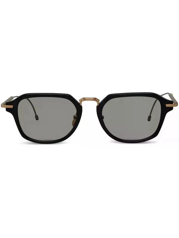 Thom Browne Geometric-frame Tinted Sunglasses - Black