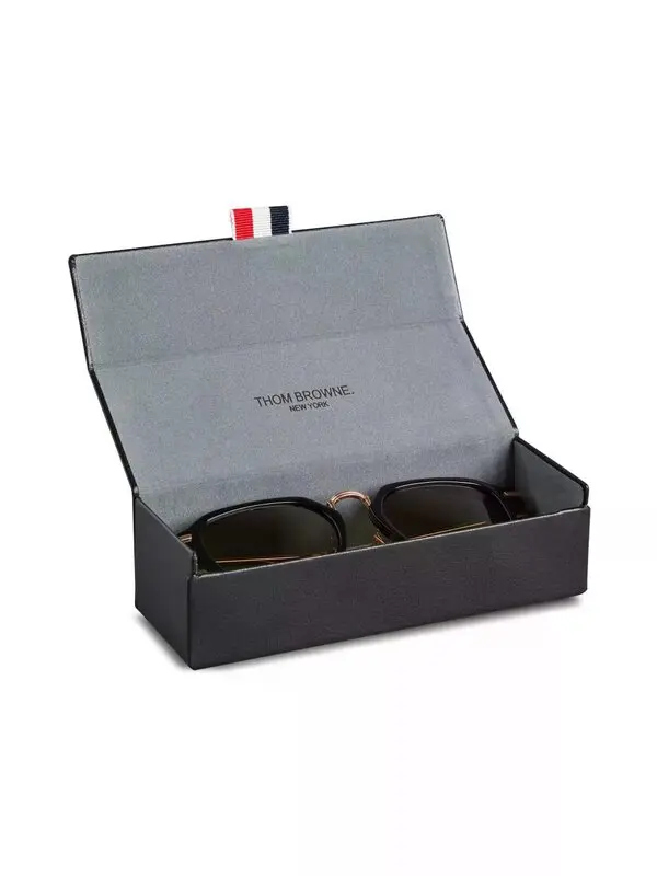 Thom Browne Geometric-frame Tinted Sunglasses - Black