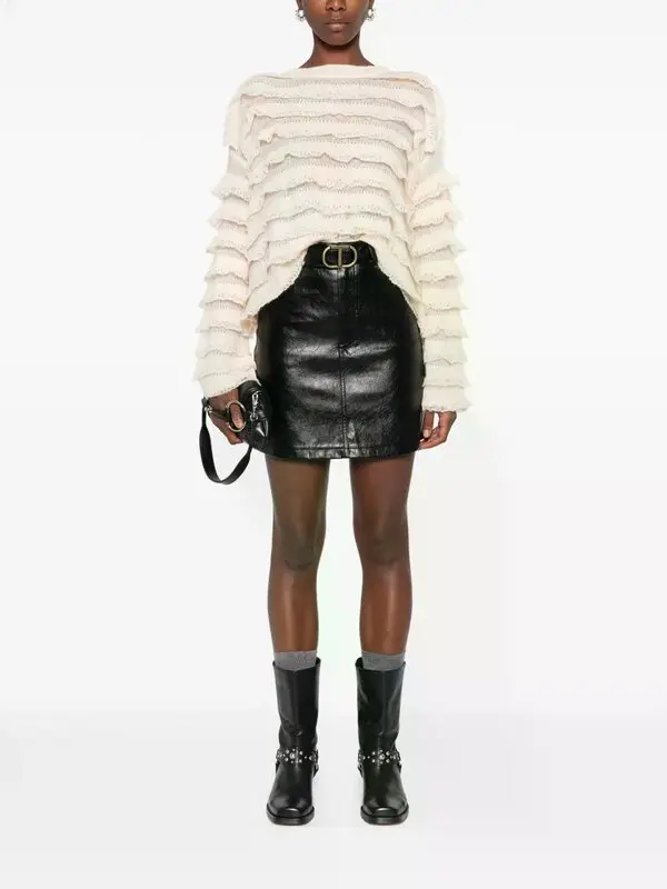 TWINSET Belted Mini Skirt