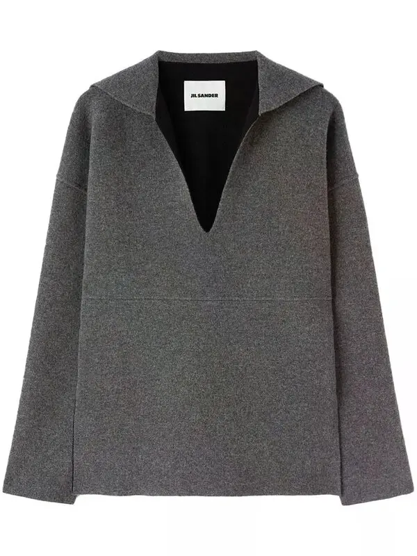 JIL SANDER Sailor Collar Knit Top