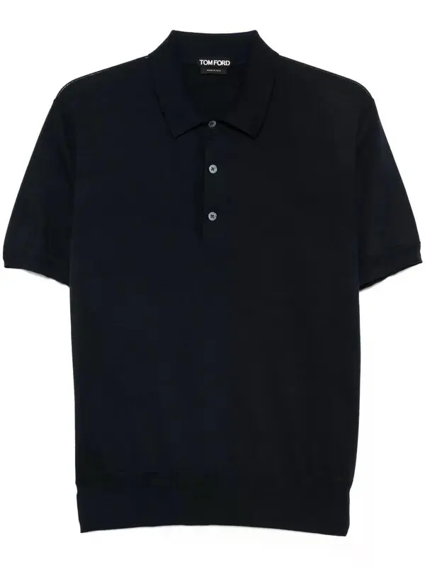 TOM FORD Cotton Polo Shirt - Blue