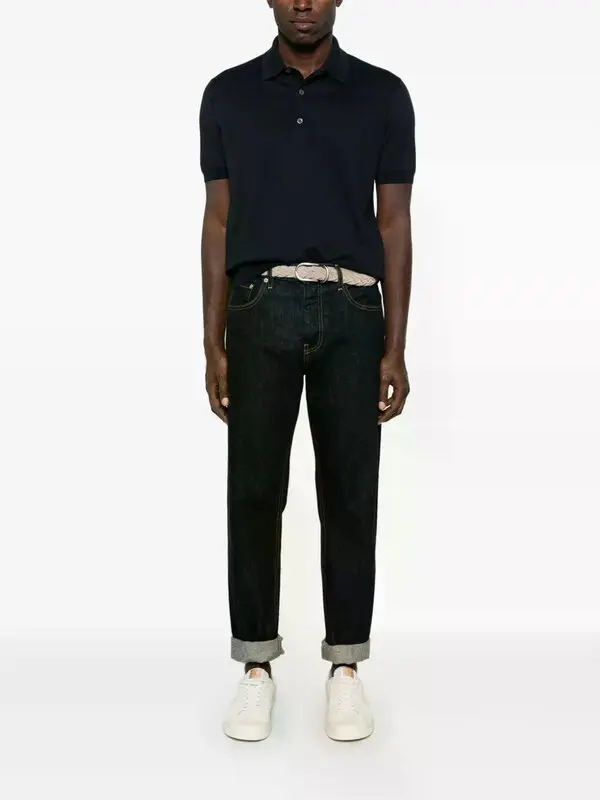 TOM FORD Cotton Polo Shirt - Blue
