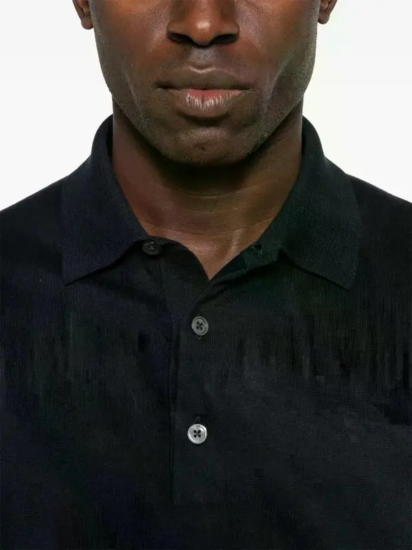 TOM FORD Cotton Polo Shirt - Blue