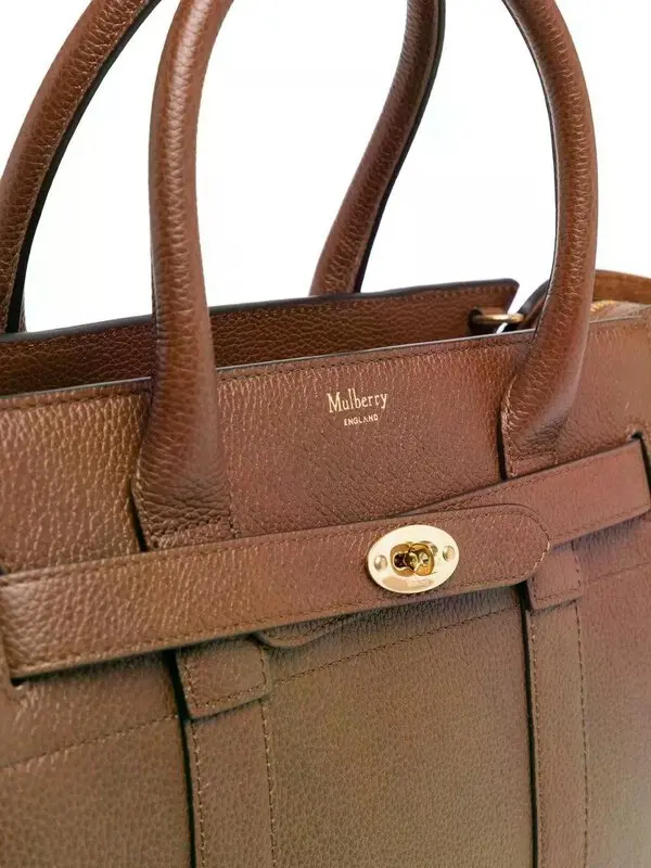 Mulberry Small Bayswater Zipped Tote Bag - Brown
